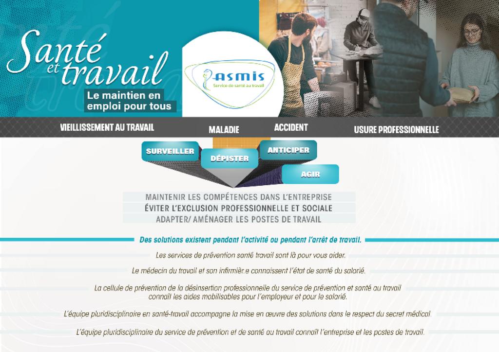 Prévention de la désinsertion professionnelle (PDP) | ASMIS